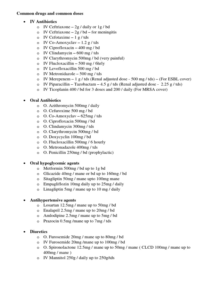 Surviving Interns, 1 Hour Bundle (Ward 35 HOs 2021) | PDF | Aspirin ...