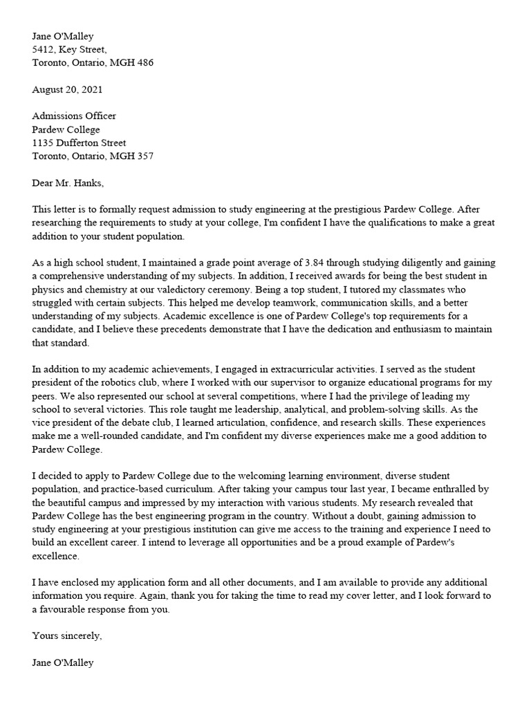 Cover Letter 06y | PDF | Cognition | Behavior Modification