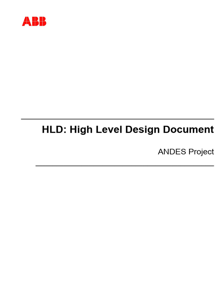 ANDES - HLD High Level Design Document - 27.10.2020 (V2) | PDF ...