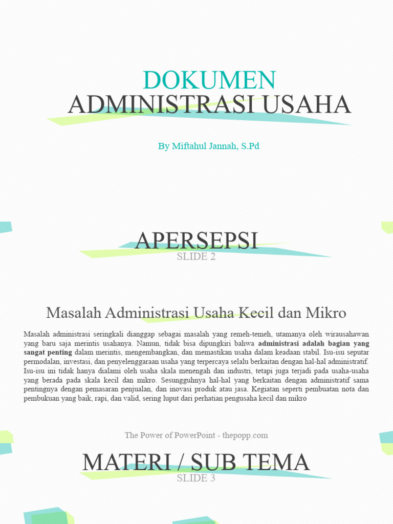 PKK - Dokumen Administrasi Usaha | PDF