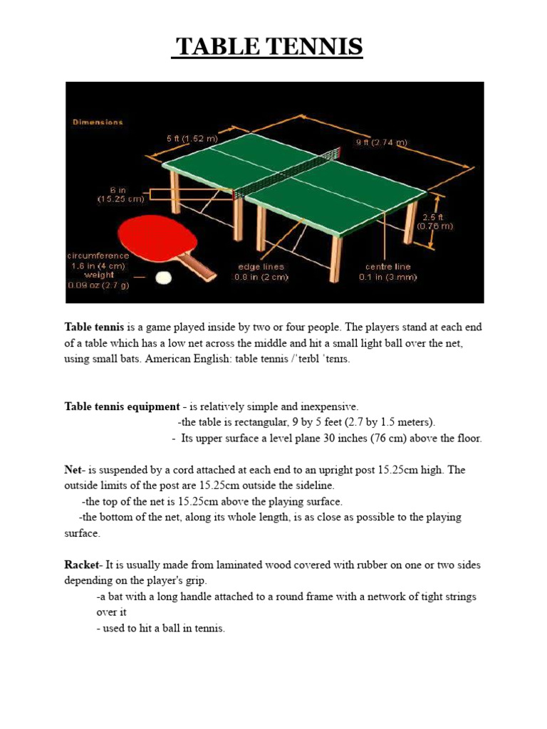 Table Tennis | PDF
