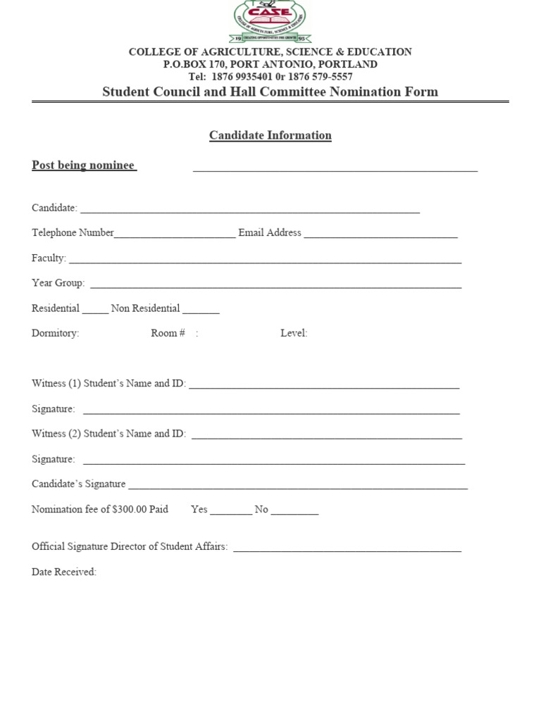Nomination FORM 2024 - 257b1 | PDF | Career & Growth | Business