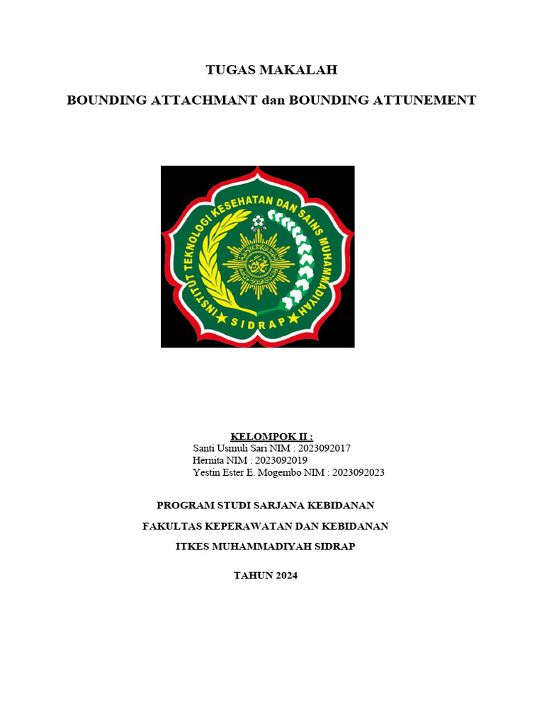 Makalah Bounding Attachment Dan Bounding Attunement | PDF