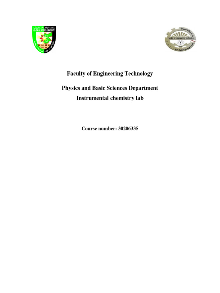 Form of INSTRUMENTAL LAB MANUAL Experiments | PDF