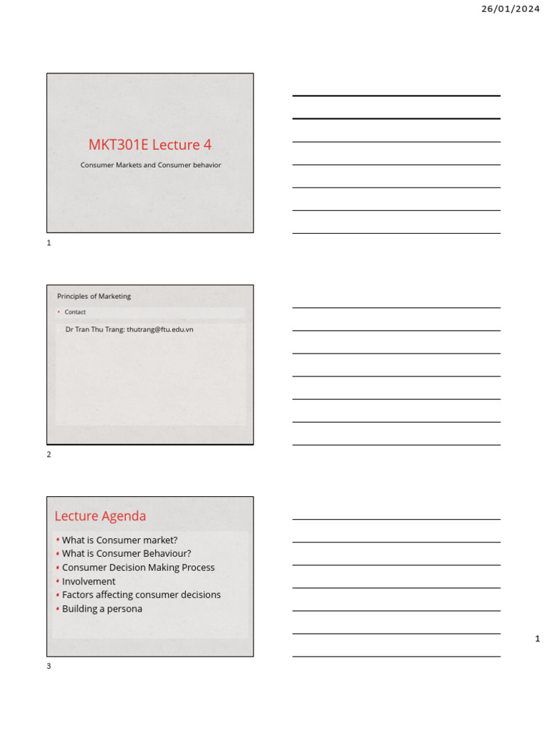 MKT301E Chap4 | PDF | Consumer Behaviour | Behavior