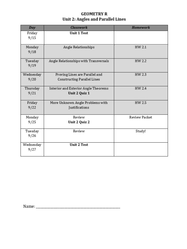Unit 2 Notes - Essentials of Geometry - 2017 | PDF | Triangle | Angle