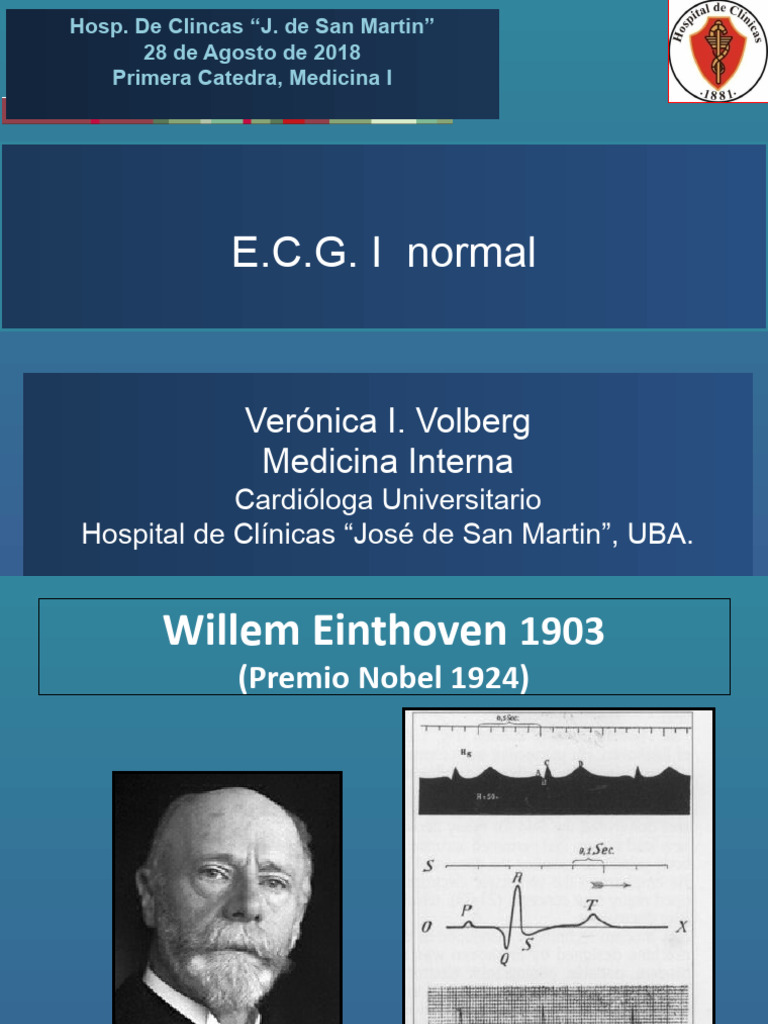 Clase ECG Normal Cat I 18 | PDF | Electrocardiografia | Imagenes medicas