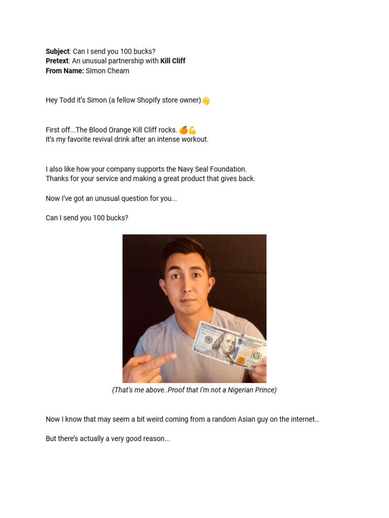 Shopify Cold Email 1 - Long | PDF | Business | Economies