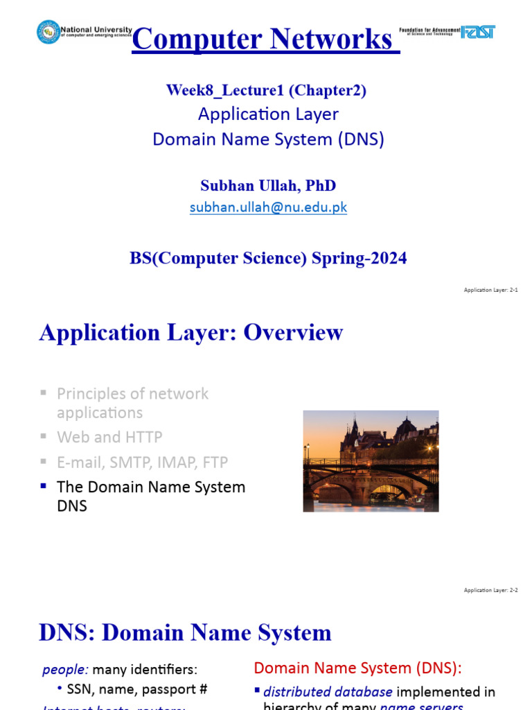 Week8 Lecture1 Chapter 2 | PDF | Domain Name System | Domain Name