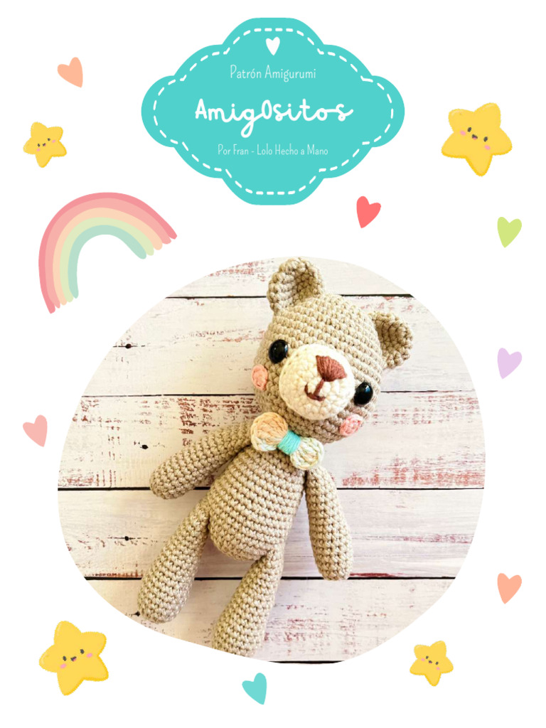 AmigOsito - Patrón Amigurumi - Lolo Hecho A Mano | PDF | Amigurumi | Tejer