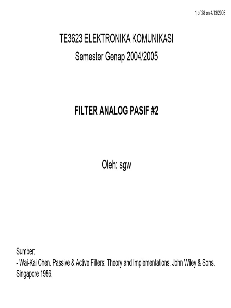 03b Filter Pasif 2 | PDF