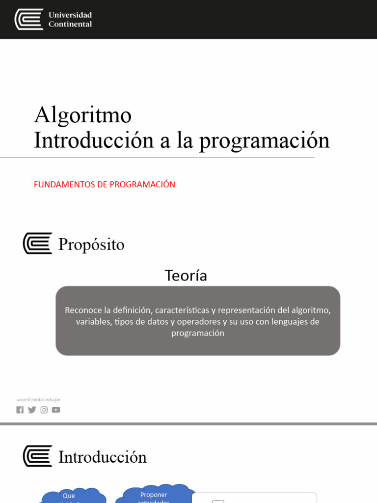 Semana 01 Clase AlgoritmoIntrodProgramación CRM | PDF | Algoritmos | Programa de computadora
