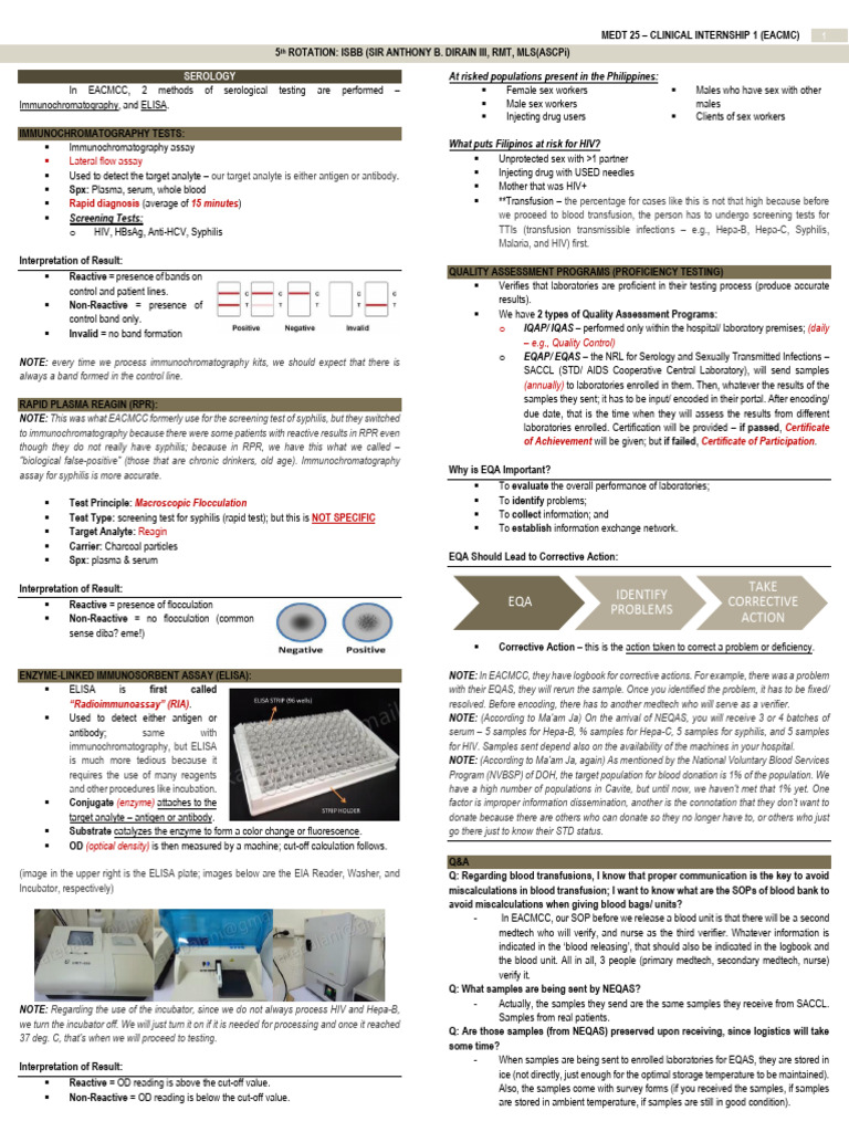 5th Rotation - IsBB (Tour) | PDF | Elisa | Blood Transfusion