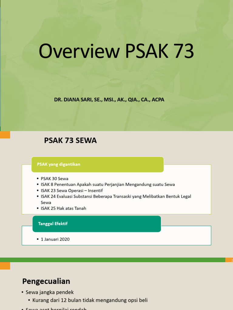 Overview PSAK 73 | PDF