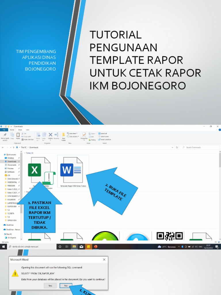 Tutorial Pengunaan Template Rapor Untuk Cetak Rapor Ikm | PDF