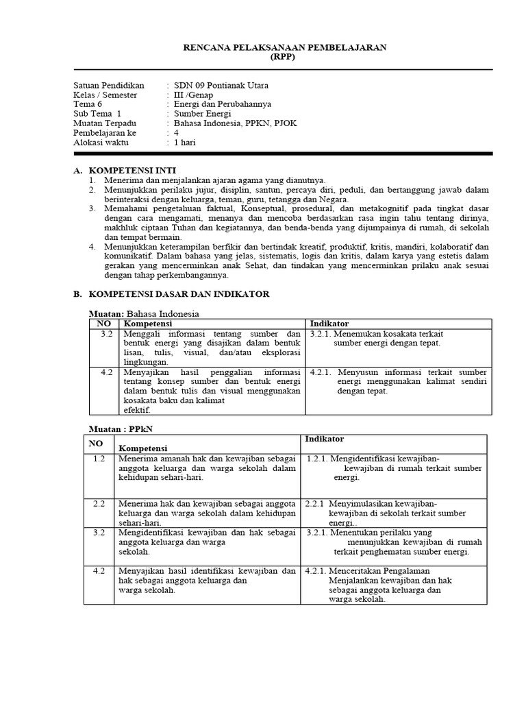 Tema 6 Subtema 1 (Pembelajaran 4) | PDF