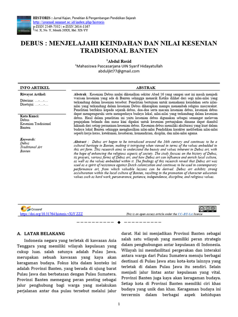 Keindahan dan Nilai Kesenian Debus Banten | PDF