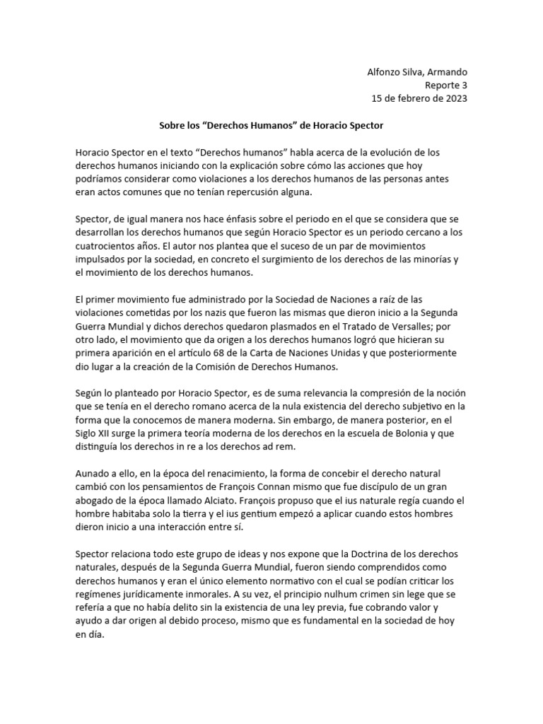Evolución de los Derechos Humanos | PDF | Derechos humanos | Humano