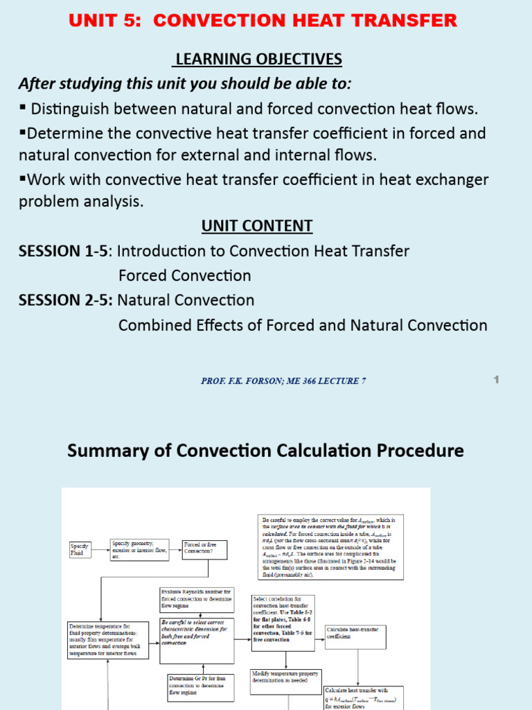 AME 365 Heat Transfer & Combustion (UNIT 4) | PDF | Reynolds Number ...