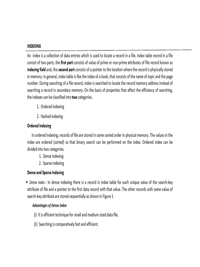 INDEXING | Download Free PDF | Database Index | Computer Data