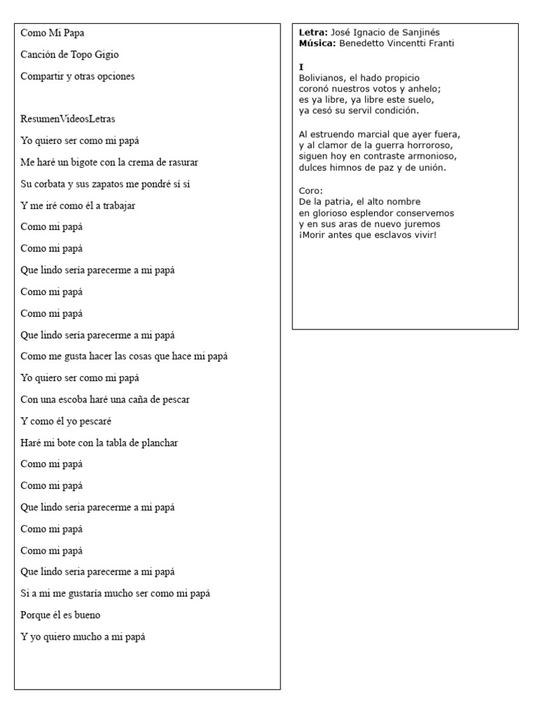 Cancion Como Mi Papa | PDF