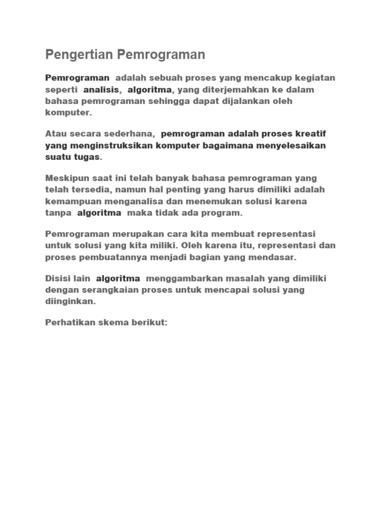Pengertian Pemrograman | PDF | Komputer