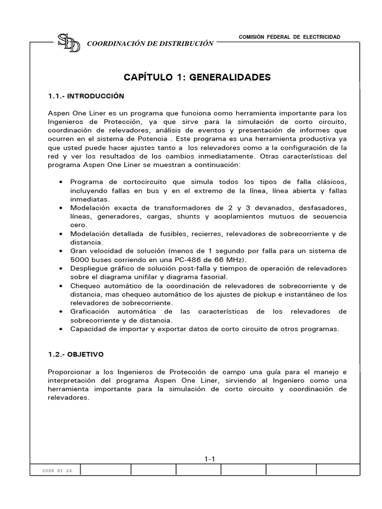 Guía de Aspen One Liner para Ingenieros | PDF | Red eléctrica ...