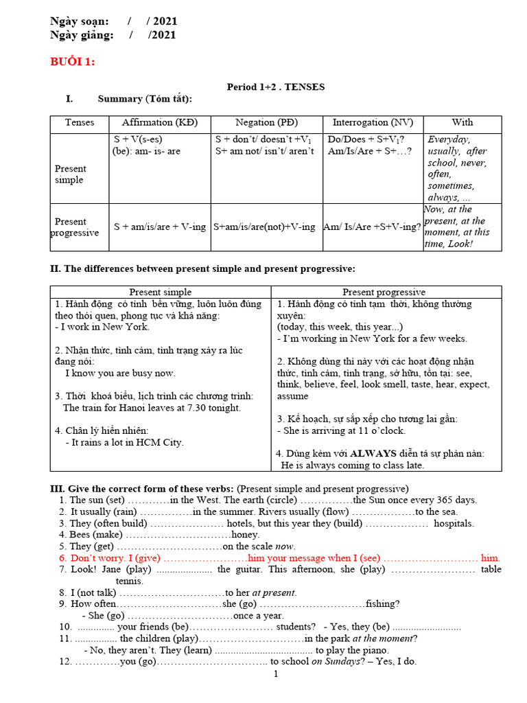 Đơn Thức và Thì Trong Tiếng Anh Lớp 7 | PDF | Books | Libraries