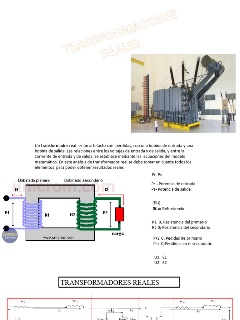 Trafos Reales | PDF | Transformador | Resistencia Eléctrica y Conductancia