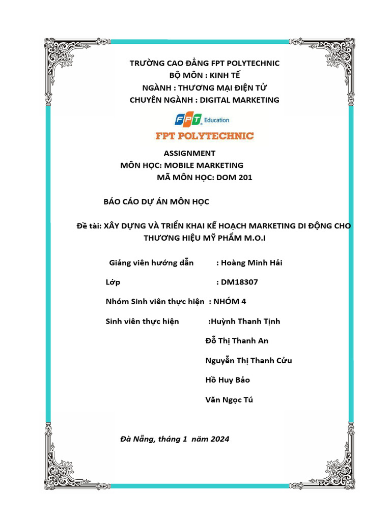 Asm Mobile Marketing Nhóm4 | PDF