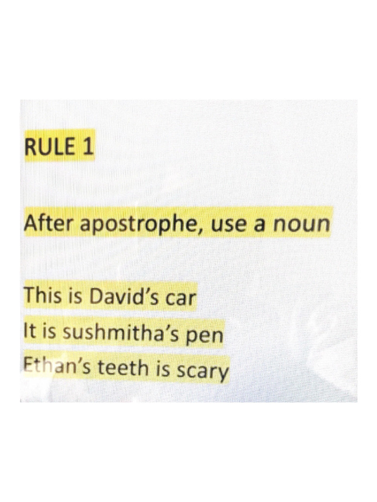 After Apostrophe, Use A Noun | PDF