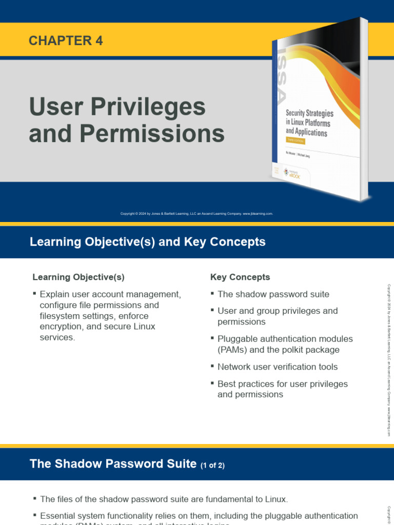 Linuxsec3e PPT ch04 | PDF | Sudo | Computing