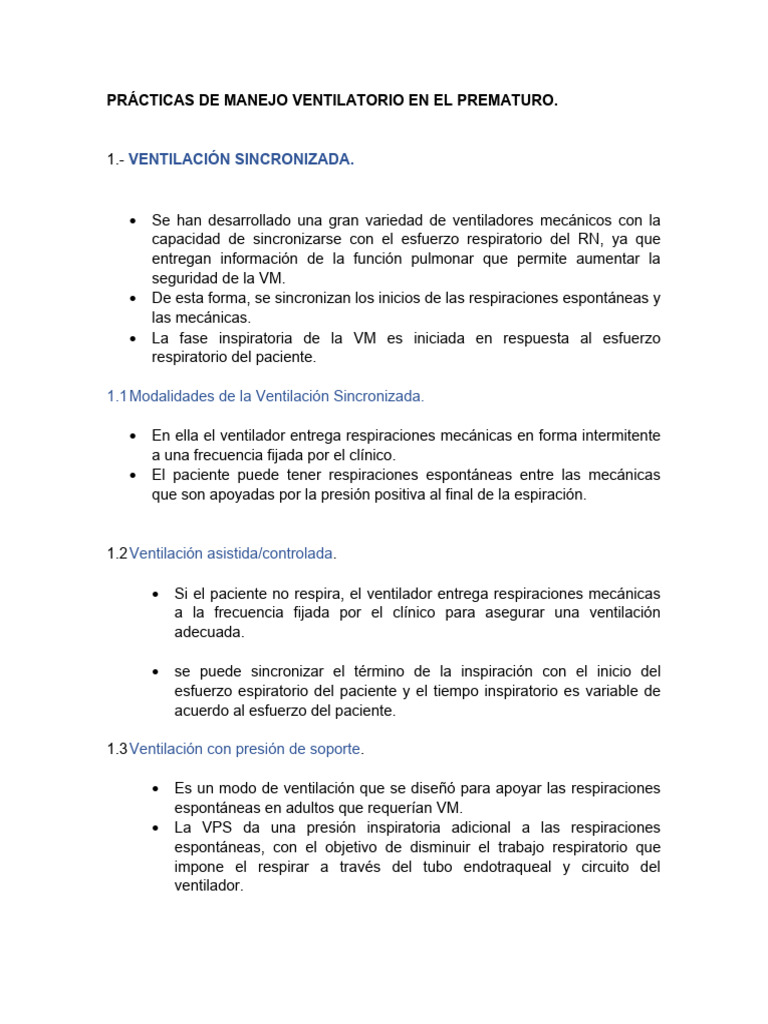 ventilacion mecanica | PDF | Especialidades Medicas | Medicina CLINICA