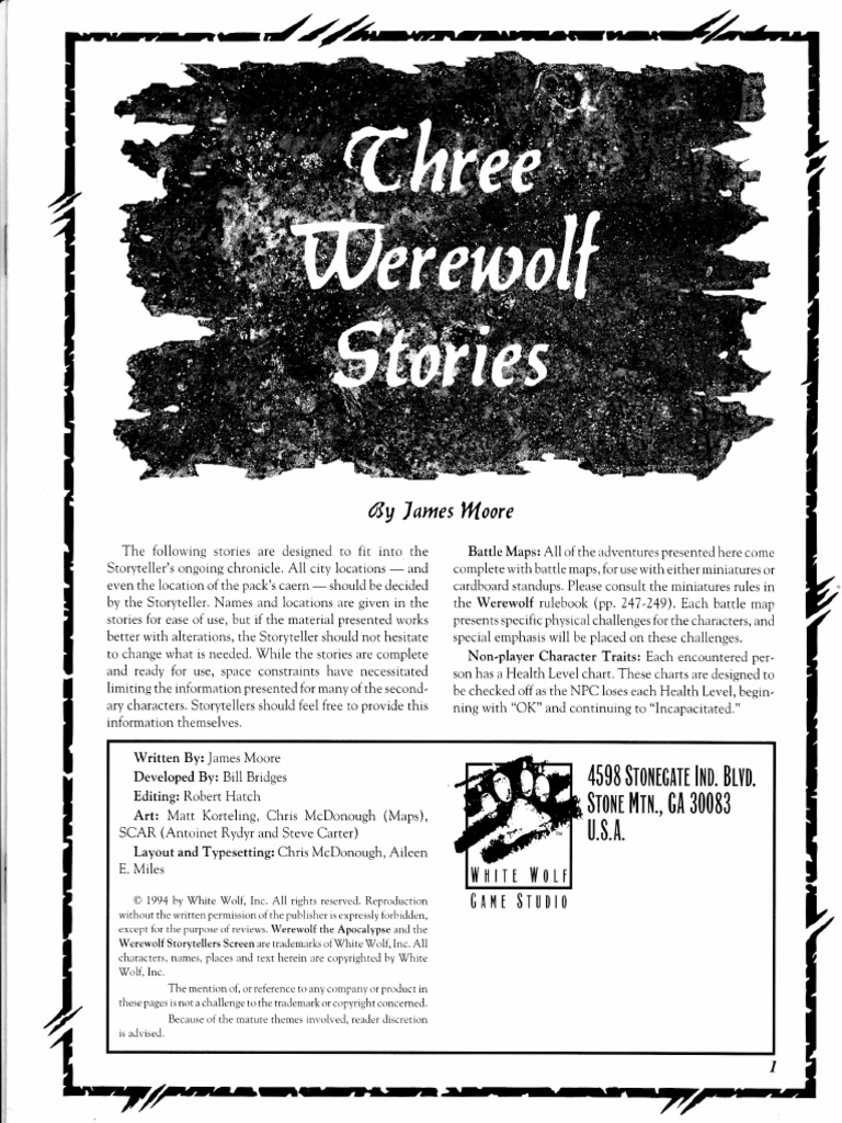 Werewolf- Beginning Adventure | PDF
