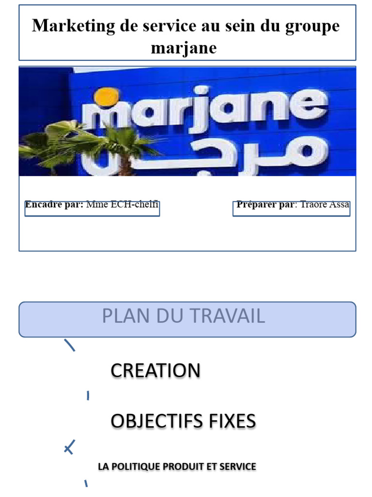 Marketing de service chez Marjane | PDF | Maroc | Commercialisation