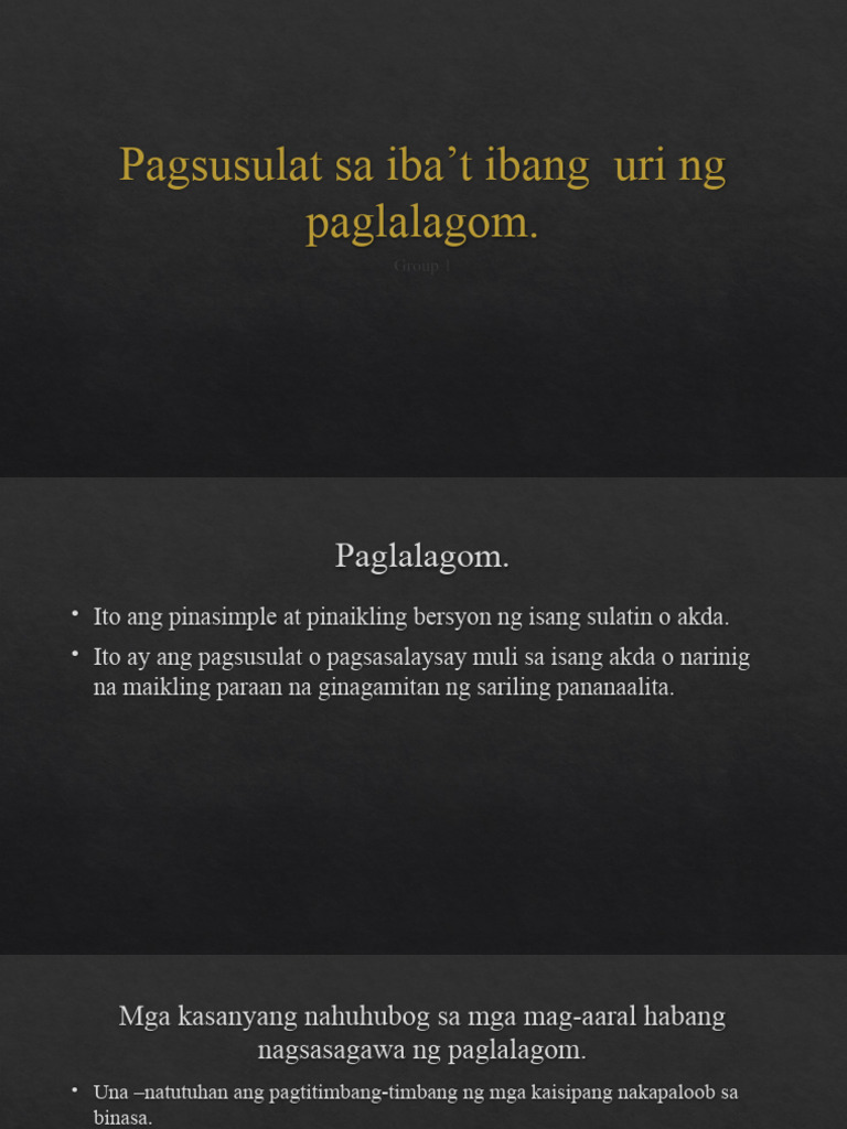 Sa Piling Larangan Ppt Gp1 Pdf