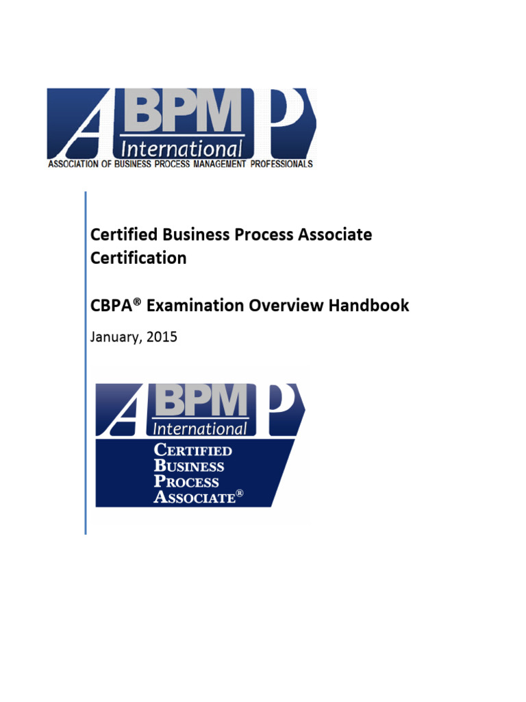 CBPA Handbook-V7 | PDF | Business Process Management | Business Process
