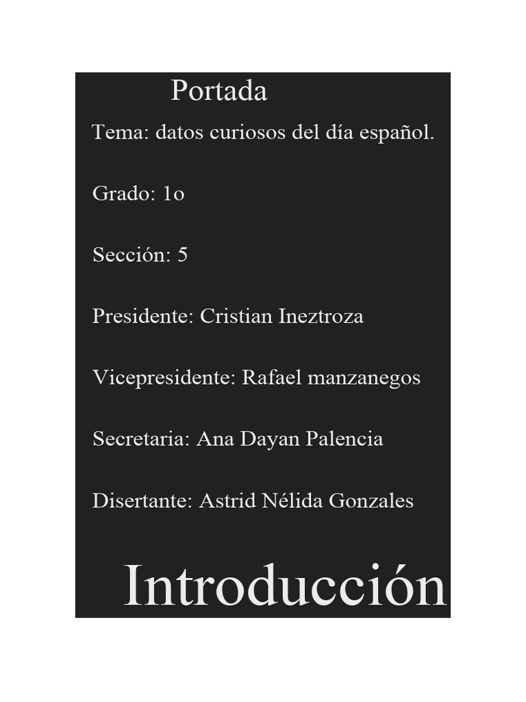 Datos Del Dia Del Español | PDF | España | Lengua española