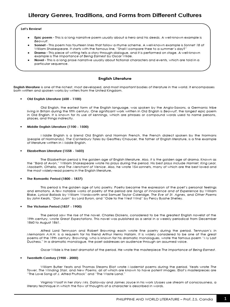 21stPWLiterature - English Literature | PDF | English Literature | Poetry