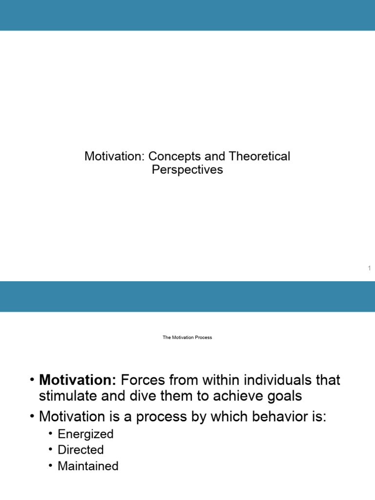Motivation | PDF | Motivational | Motivation