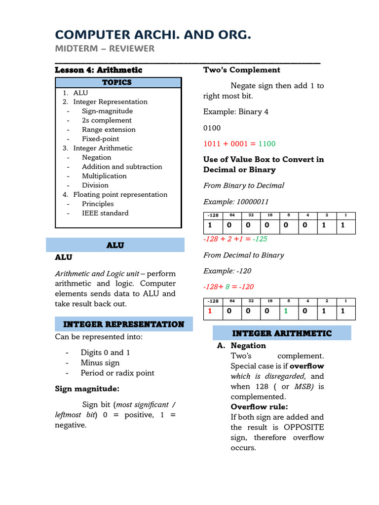 Midterm Computer Org. and Archi | PDF | Computer Data Storage | Cpu Cache