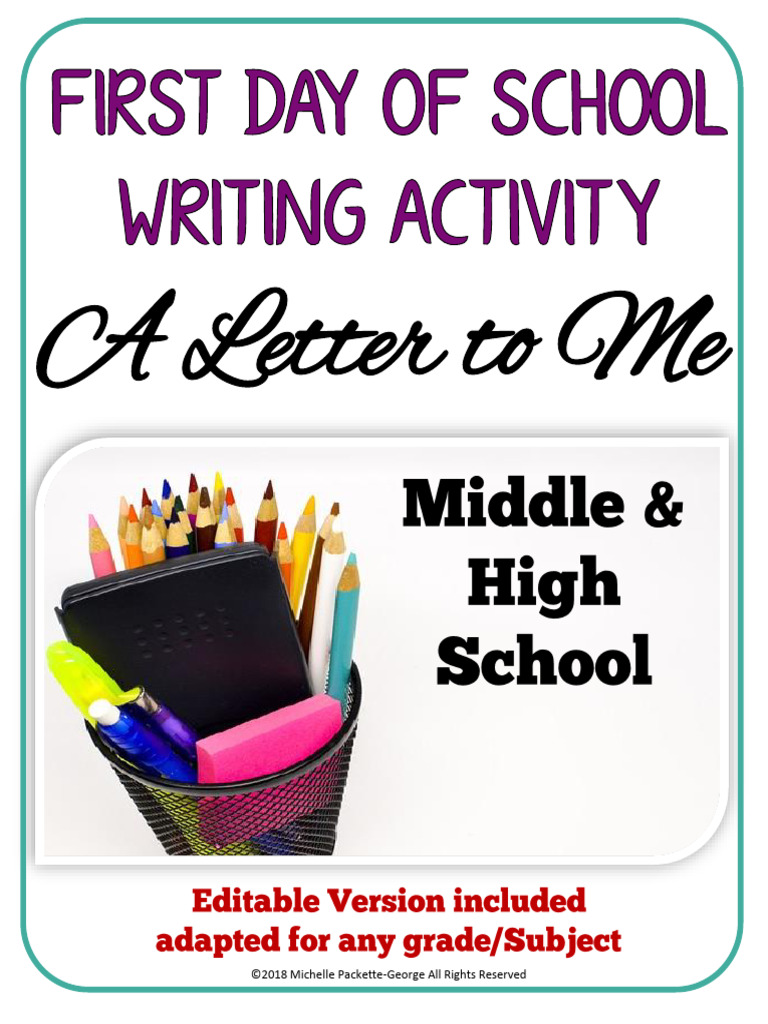 First Day of School Activity | PDF