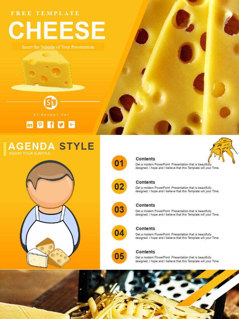 Cheese-Template-slidesppt.net_ | PDF | Planets | Mercury (Planet)