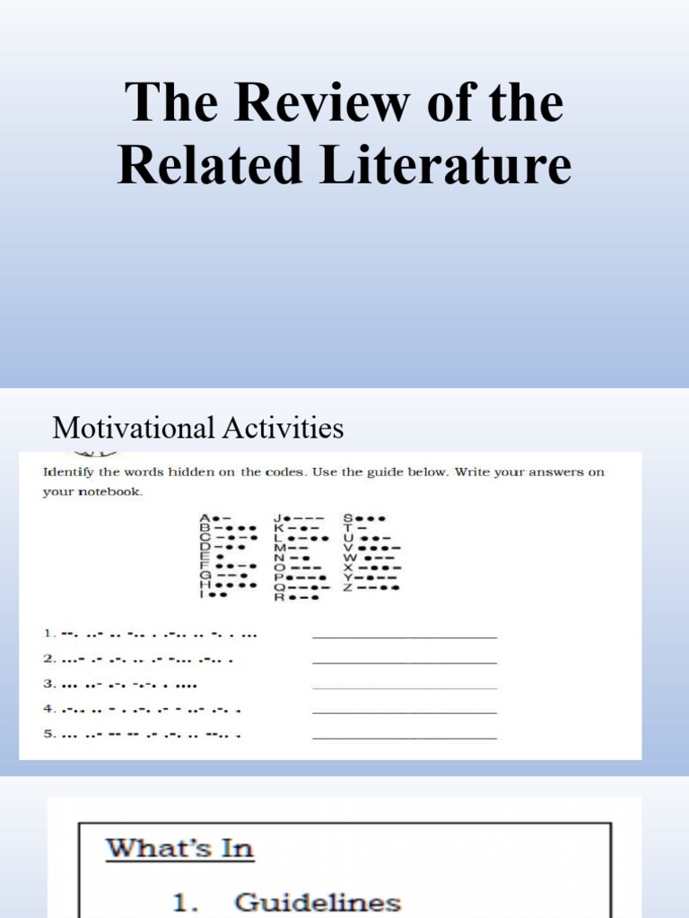 Guidelines for Effective Literature Review | PDF | Citation | Cognition