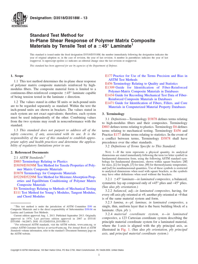 In-Plane Shear Testing of Composites | PDF | Deformation (Engineering ...