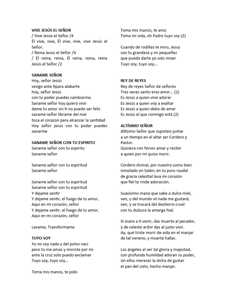 Cantos A Jesus | PDF