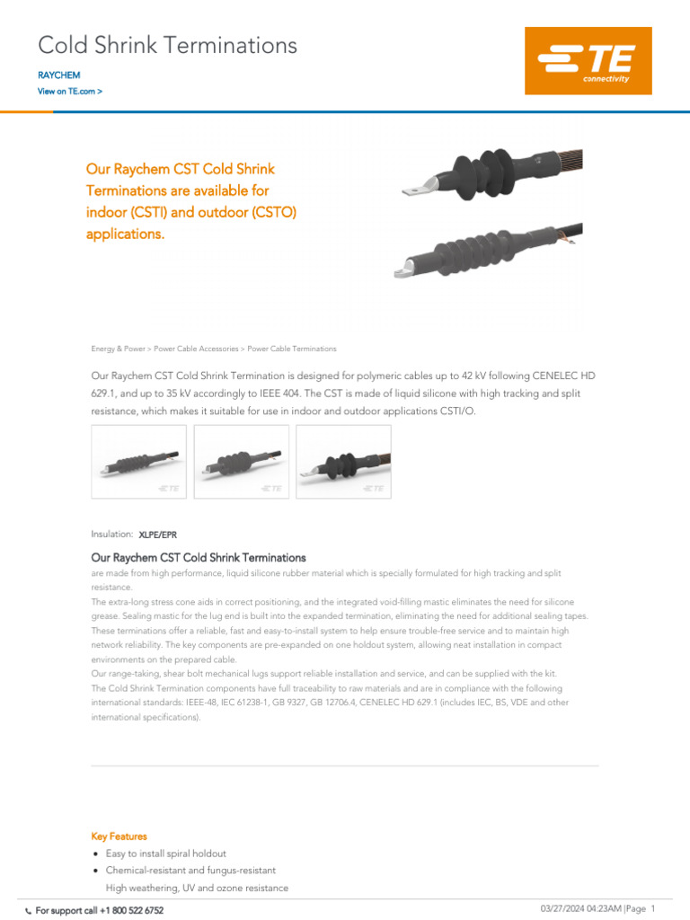 Product CAT CST - Datasheet | PDF | Electrical Engineering | Electricity