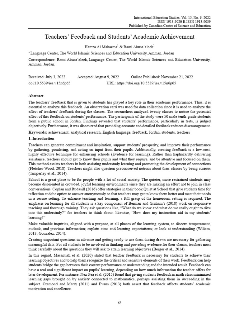 EJ1373720 | PDF | Teachers | Learning