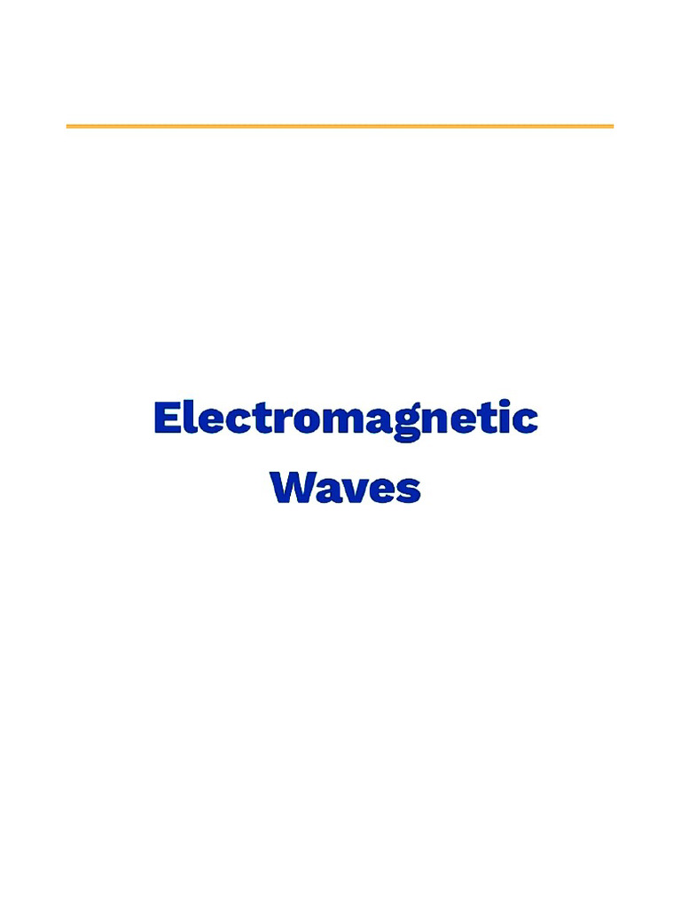 Electromagnetic Waves | PDF