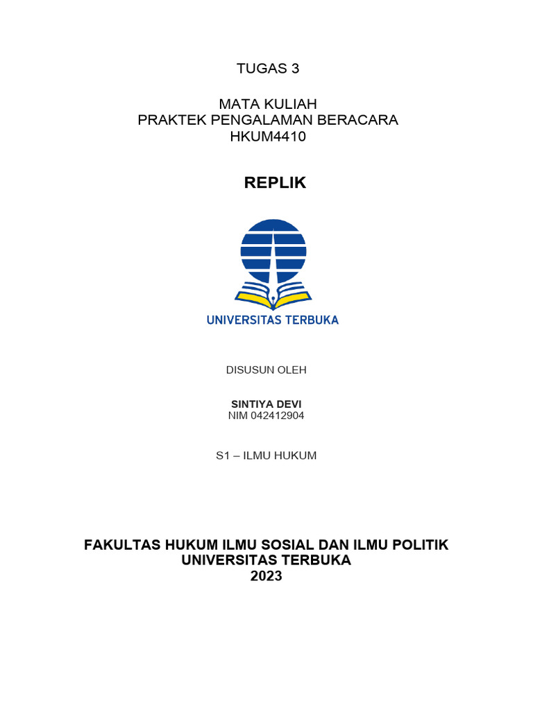 Tugas 3 Replik | PDF